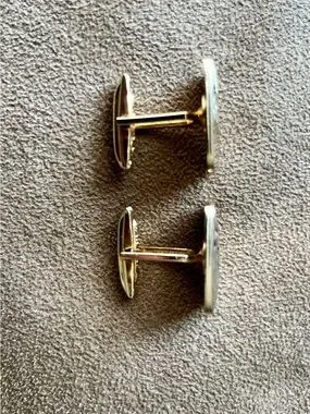 Accessories | Vintage Cuff Links Gold Tone With Texture And Pattern ...